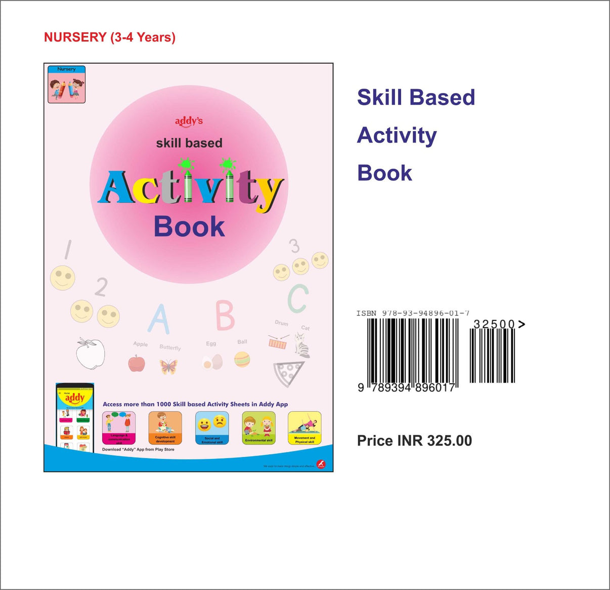 (NURSERY)-Activity Book for Skill Development+ Addy App with more than ...